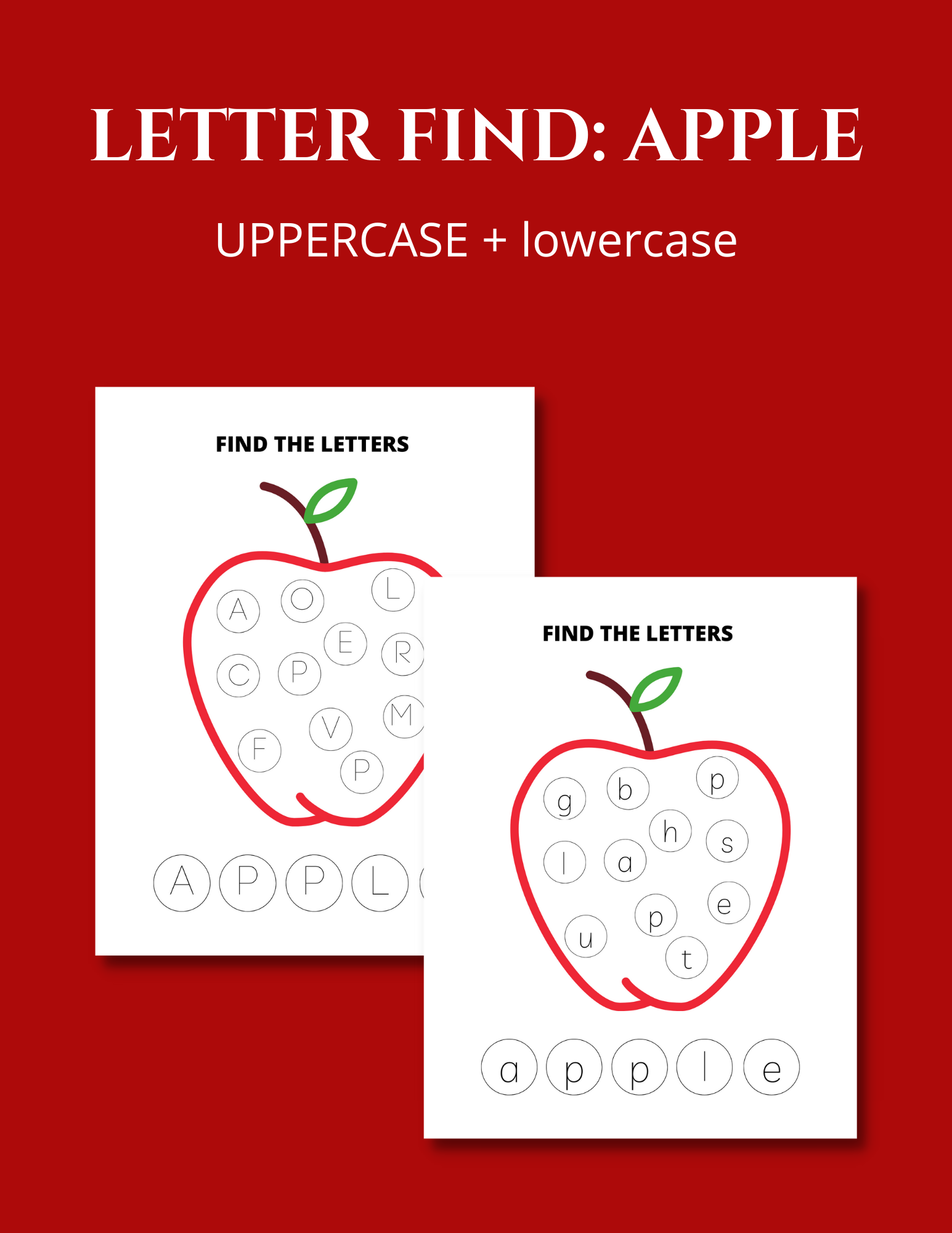 Toddler Activities: Apple Printables – Autumn Romano
